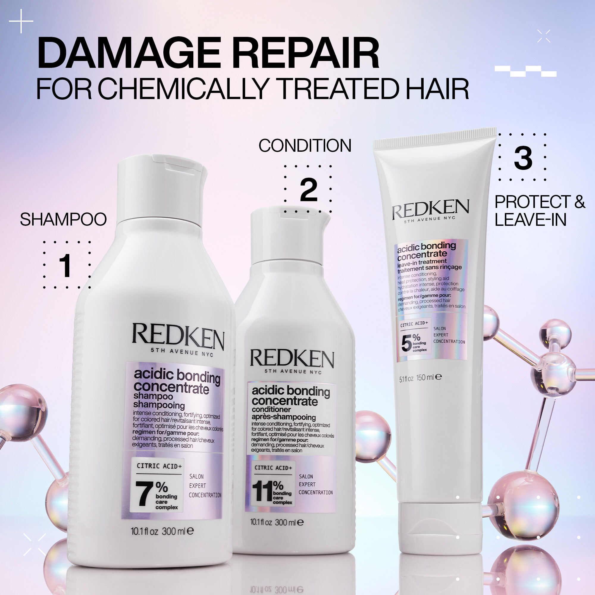 Acidic Bonding Concentrate Leave-In Treatment for Repair | Redken