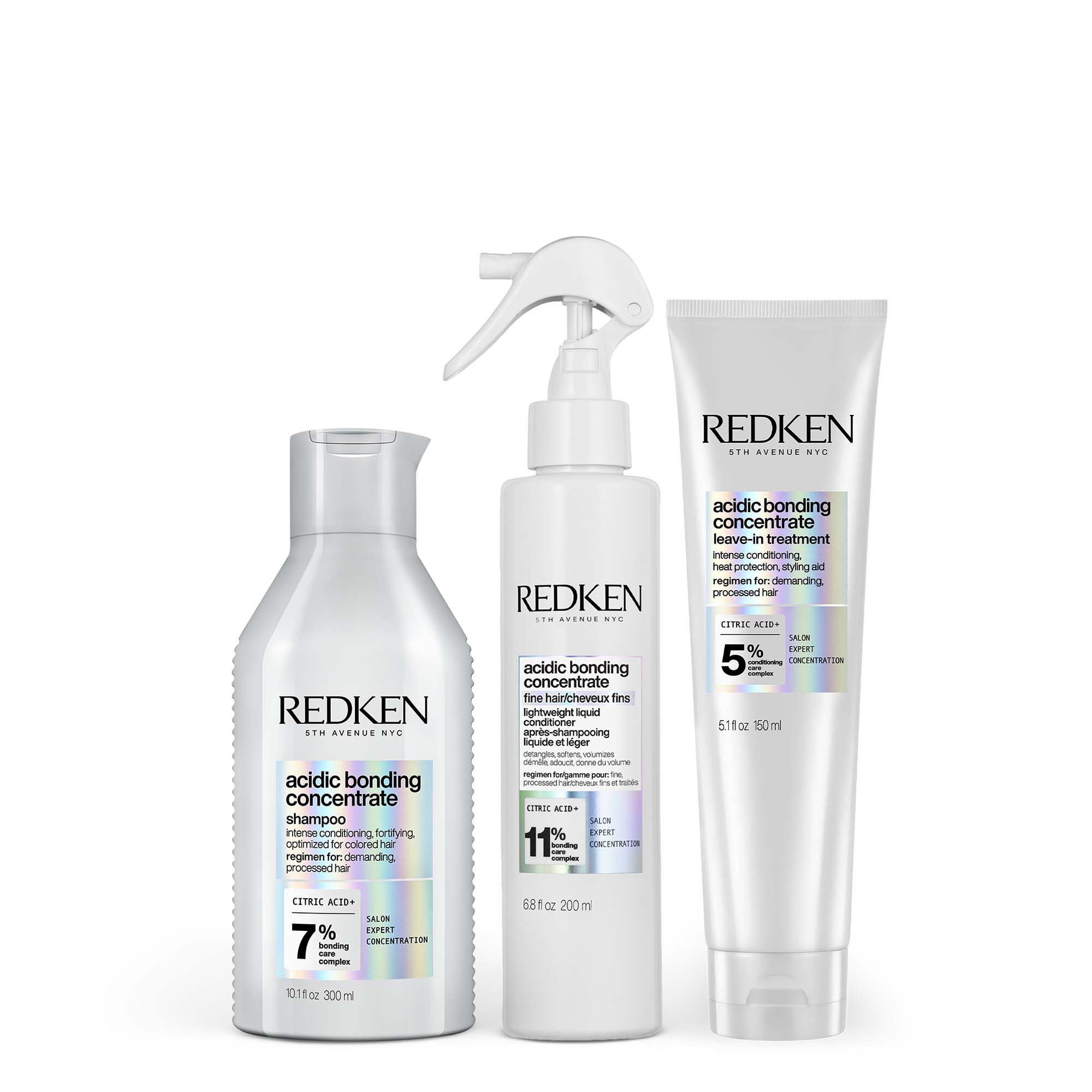 Acidic Bonding Concentrate Trio for Fine Thin Hair | Redken