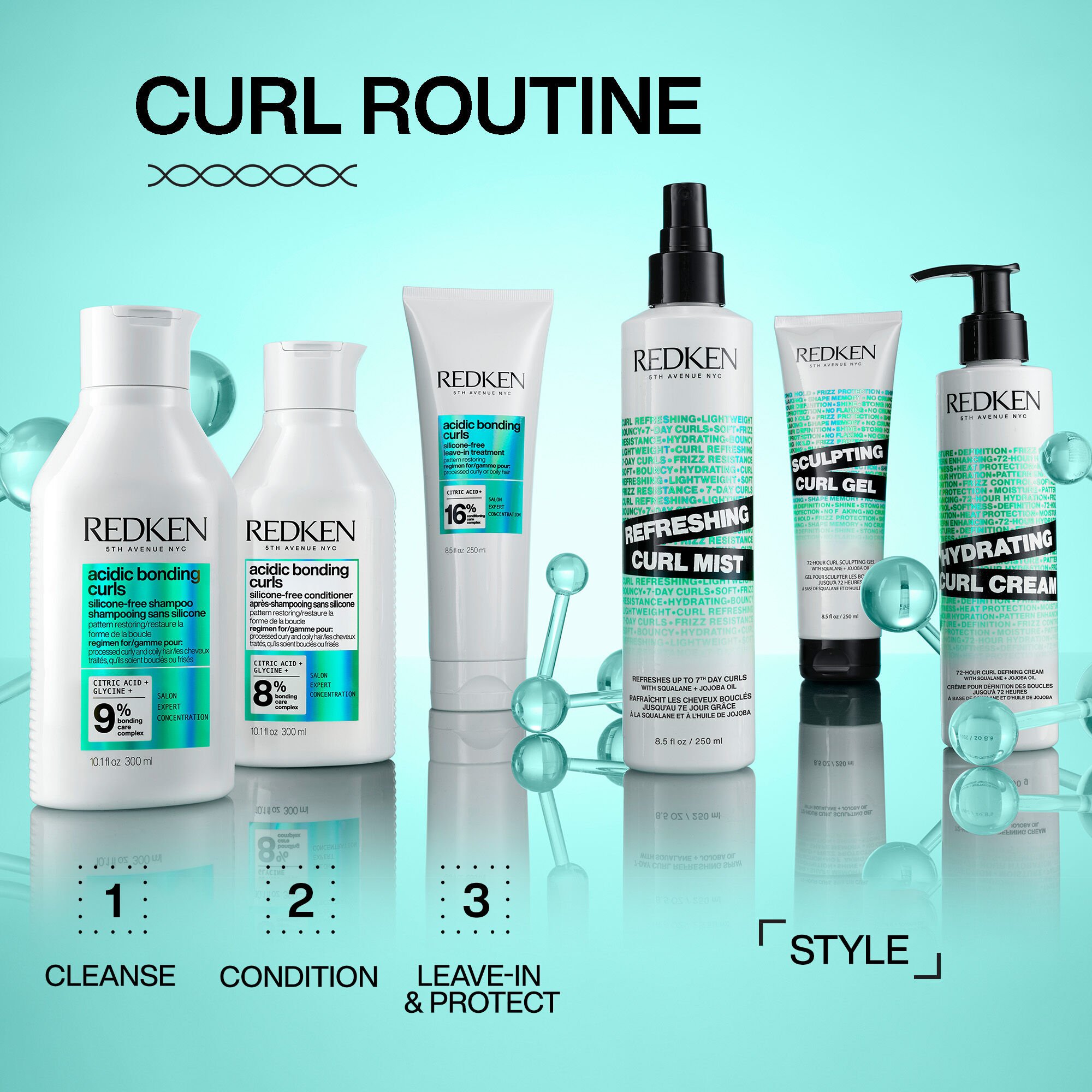 Acidic Bonding Curls Complete Regimen Set | Redken